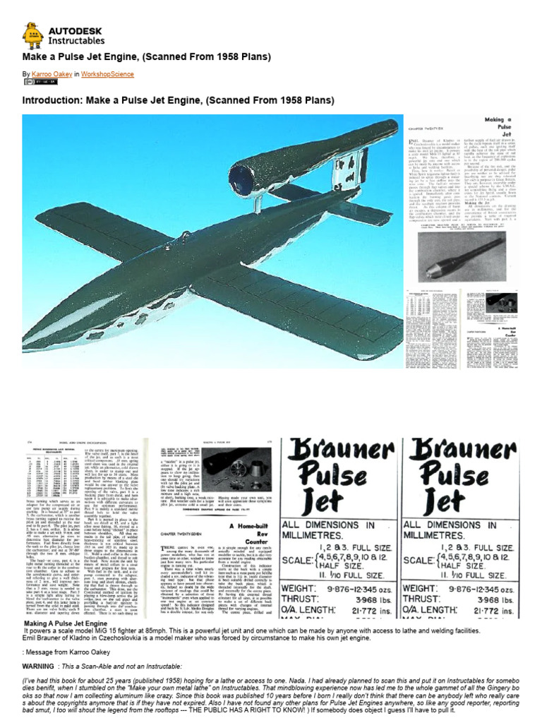 Make A Pulse Jet Engine, (Scanned From 1958 Plans) - 17 Steps ...