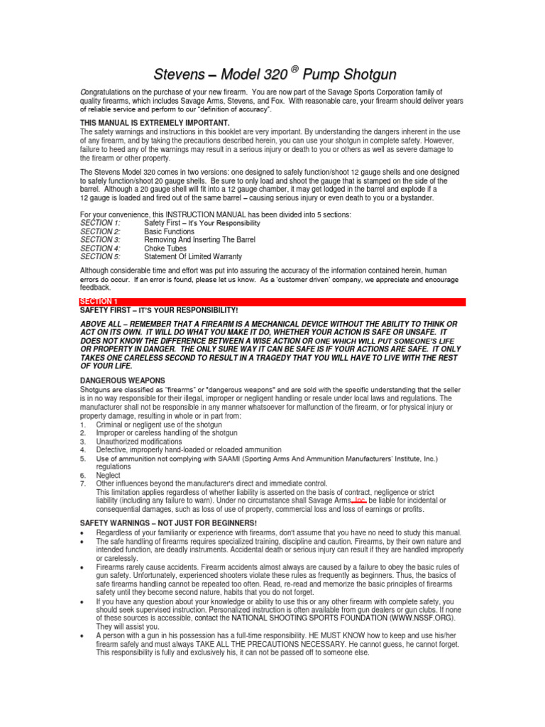 Steve 12 Gauge Shotgun | PDF | Cartridge (Firearms) | Gun Barrel