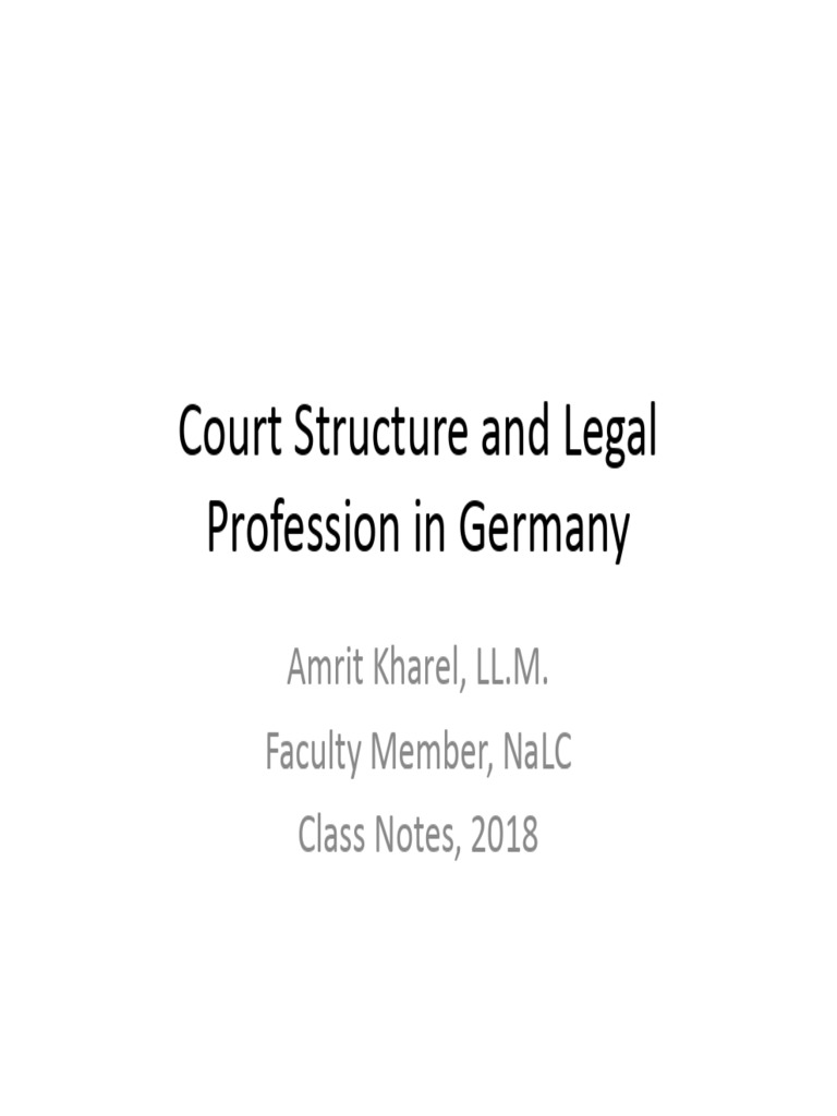 Overview of Germany's Court System | PDF | Lawyer | Prosecutor