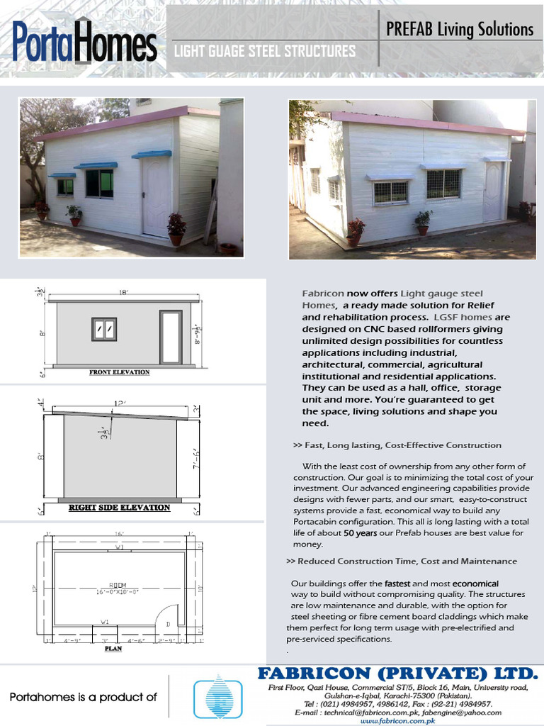 LGSF Portacabin | Download Free PDF | Sheet Metal | Engineering
