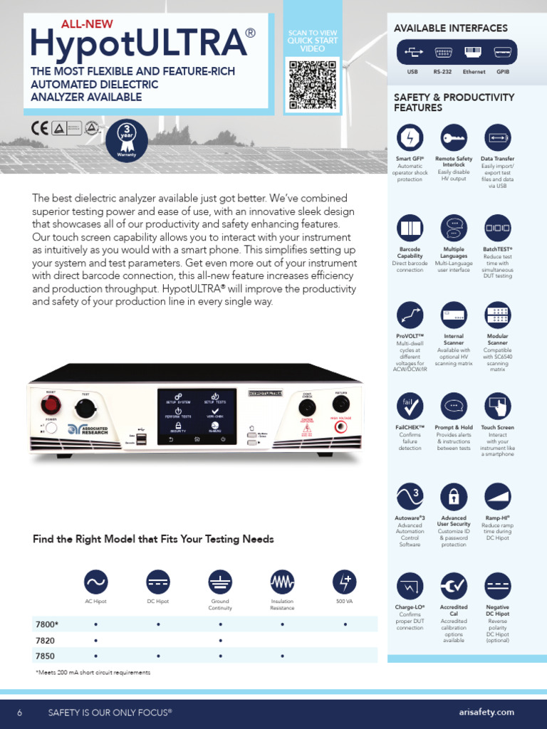 Associated Research 7850 Datasheet | PDF | Alternating Current | Direct ...
