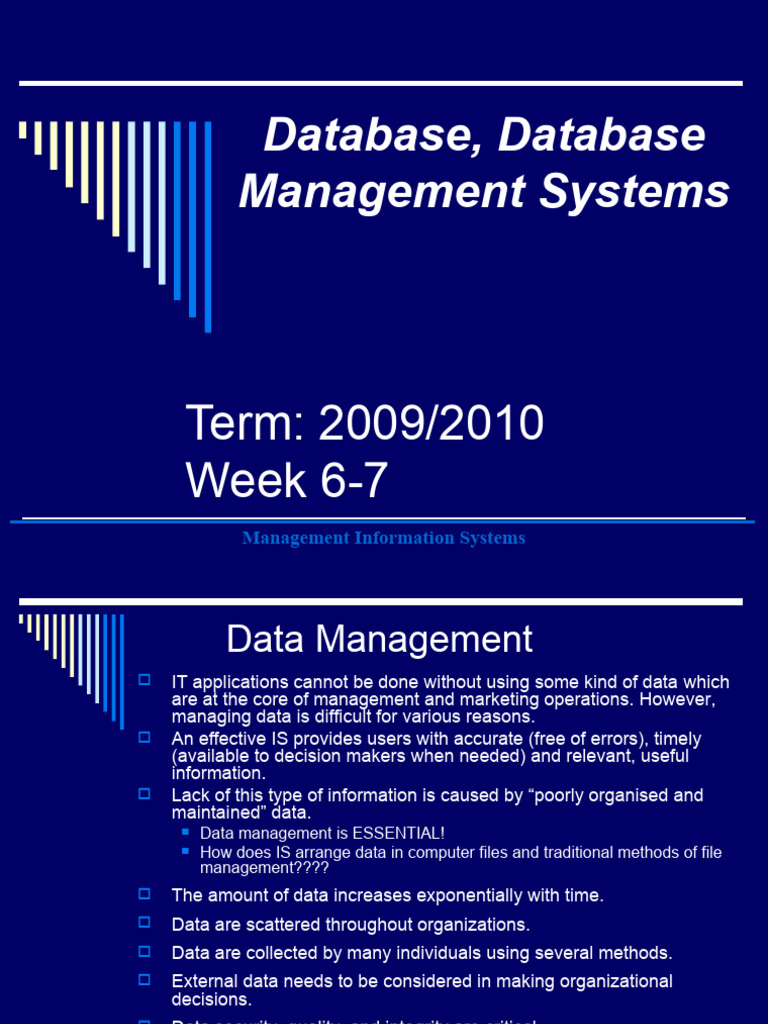 MIS Database7 9 | PDF | Relational Database | Databases