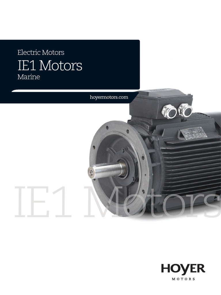 Hoyermotors IE1 Marine Motors Catalogue | PDF | Electric Motor ...