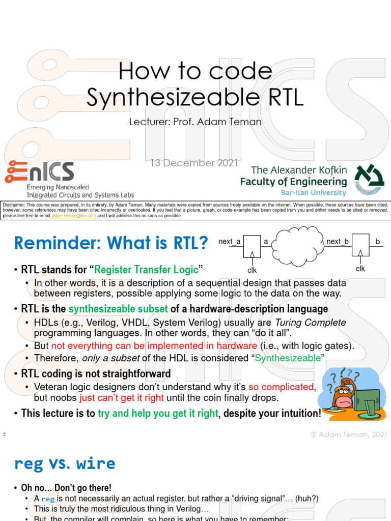 Synthesizeable Verilog | PDF | Hardware Description Language | Computer ... Synthesizeable Verilog | PDF | Hardware Description Language | Computer ...