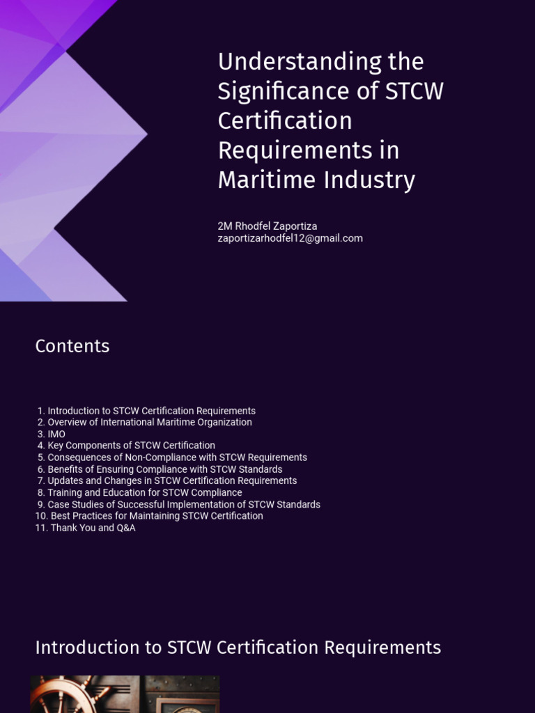 Understanding The Significance of STCW Certification Requirements in ...