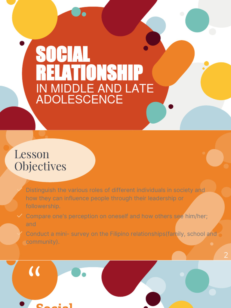 Social Relationship | PDF | Adolescence | Attitude (Psychology)