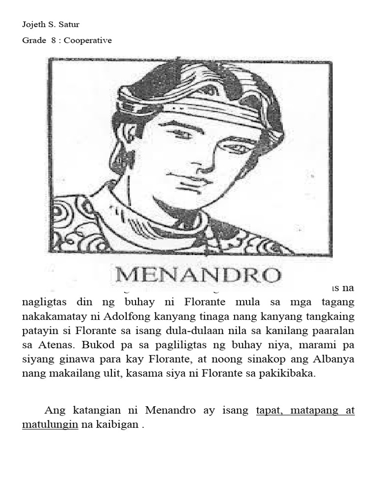 Ang Tapat at Matalik Na Kaibigan Ni Florante | PDF