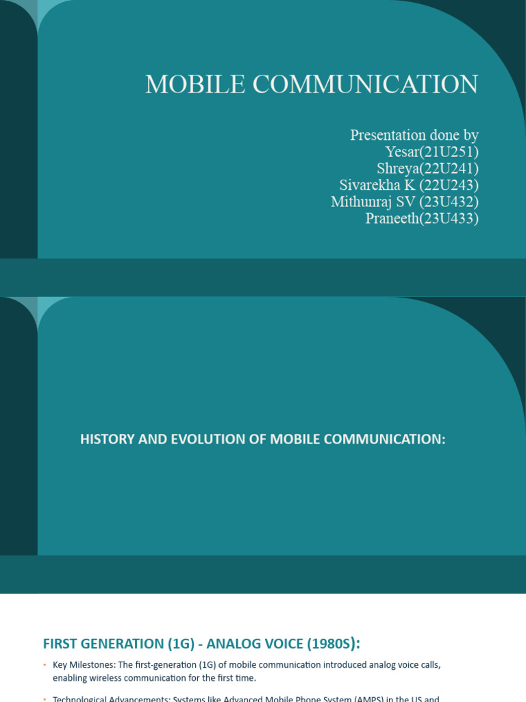 Evolution of Mobile Communication | PDF | Internet Of Things | Computer Network