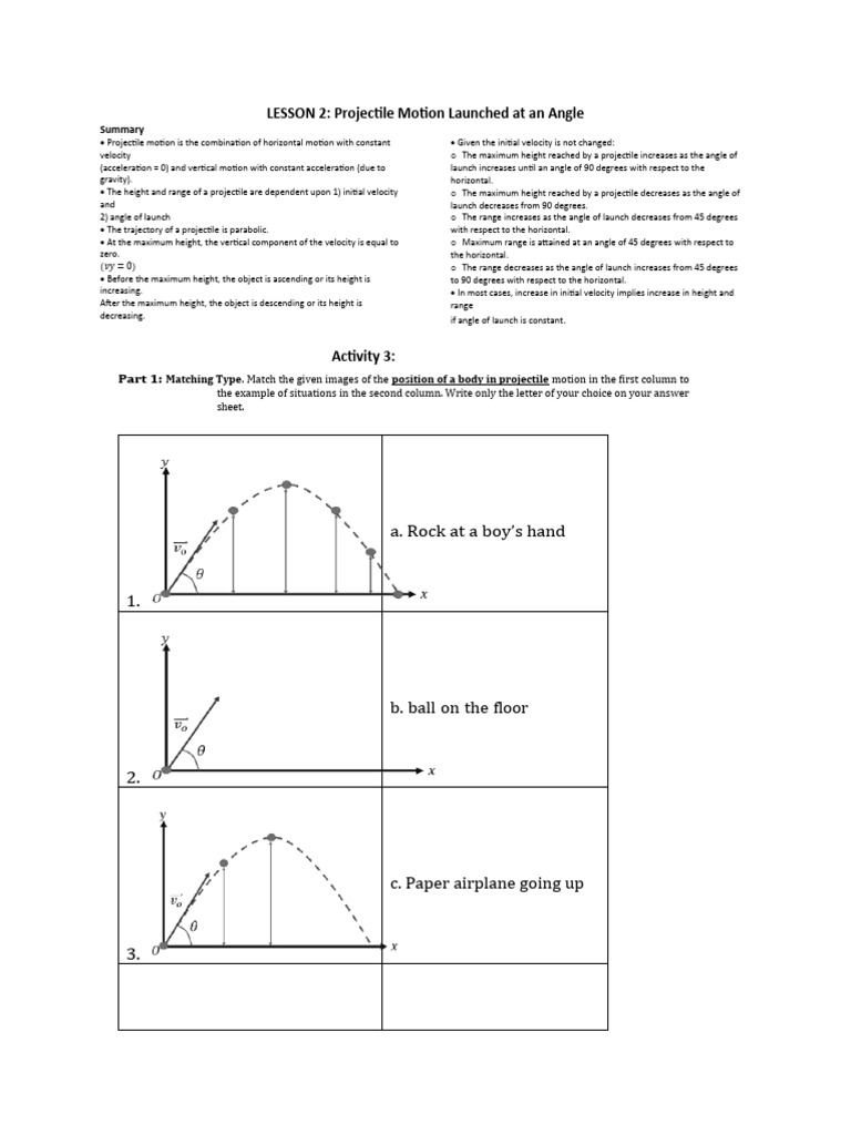 ACTIVITY-3 Science | PDF | Acceleration | Projectiles