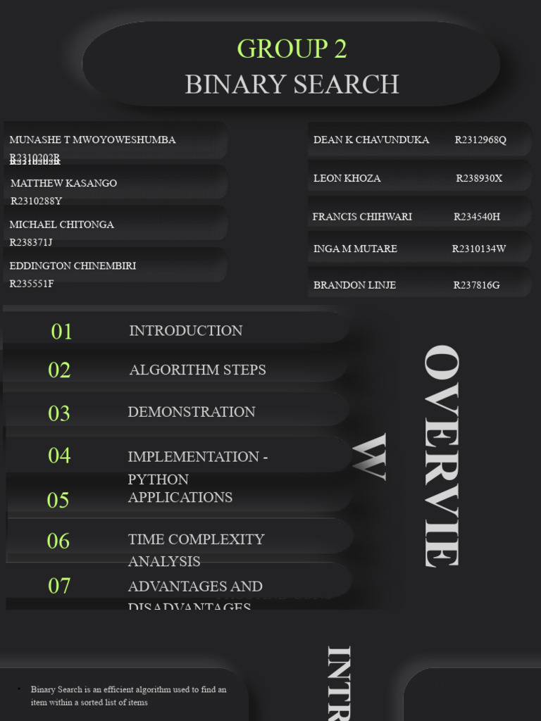 Group 2 Binary Search | PDF | Time Complexity | Information Retrieval