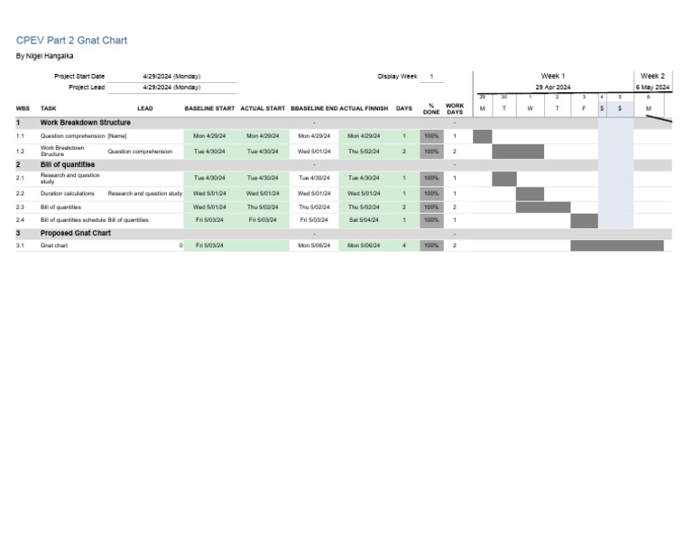Gantt-Chart Template | PDF | Business Process Management | Systems ...