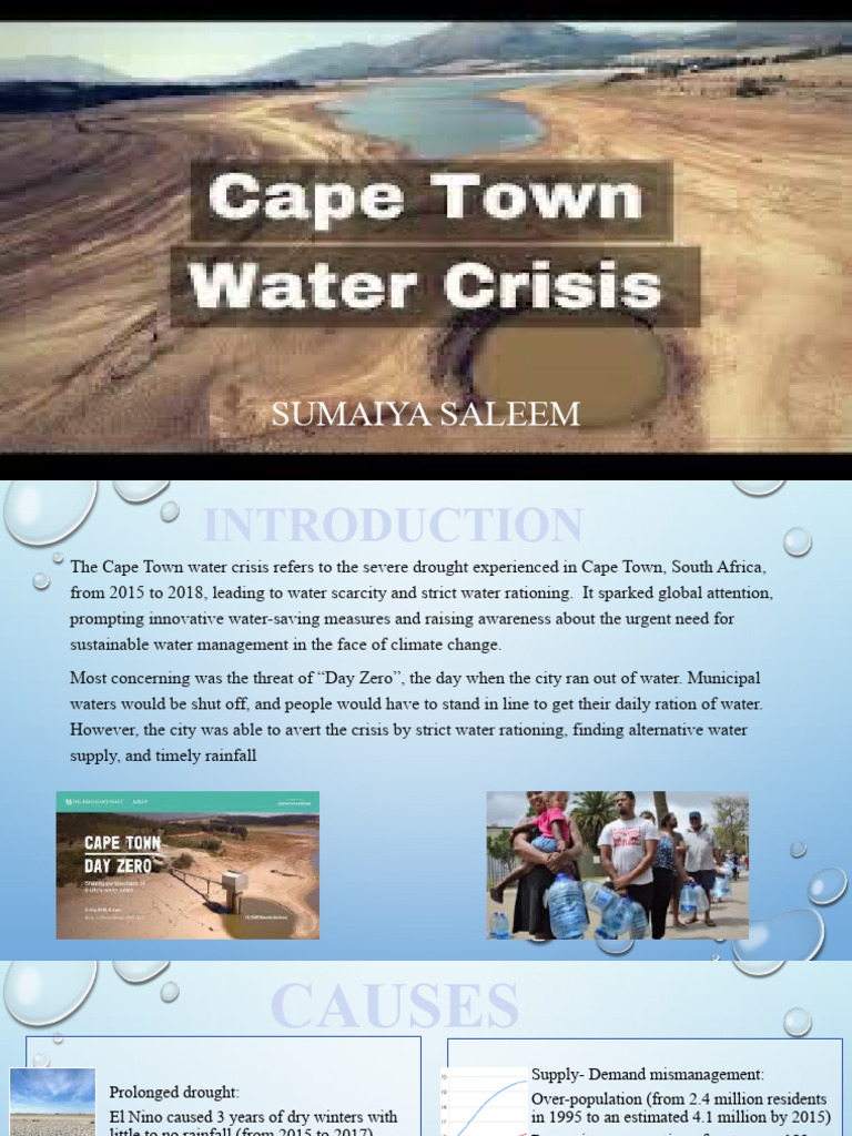 Cape Town Water Crisis | PDF | Water Scarcity | Water Conservation