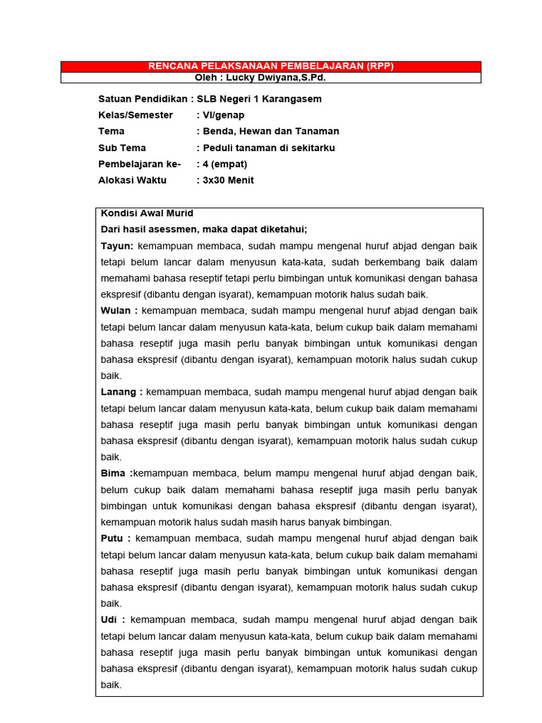 RPP Supervisi Upload | PDF | Karier & Perkembangan