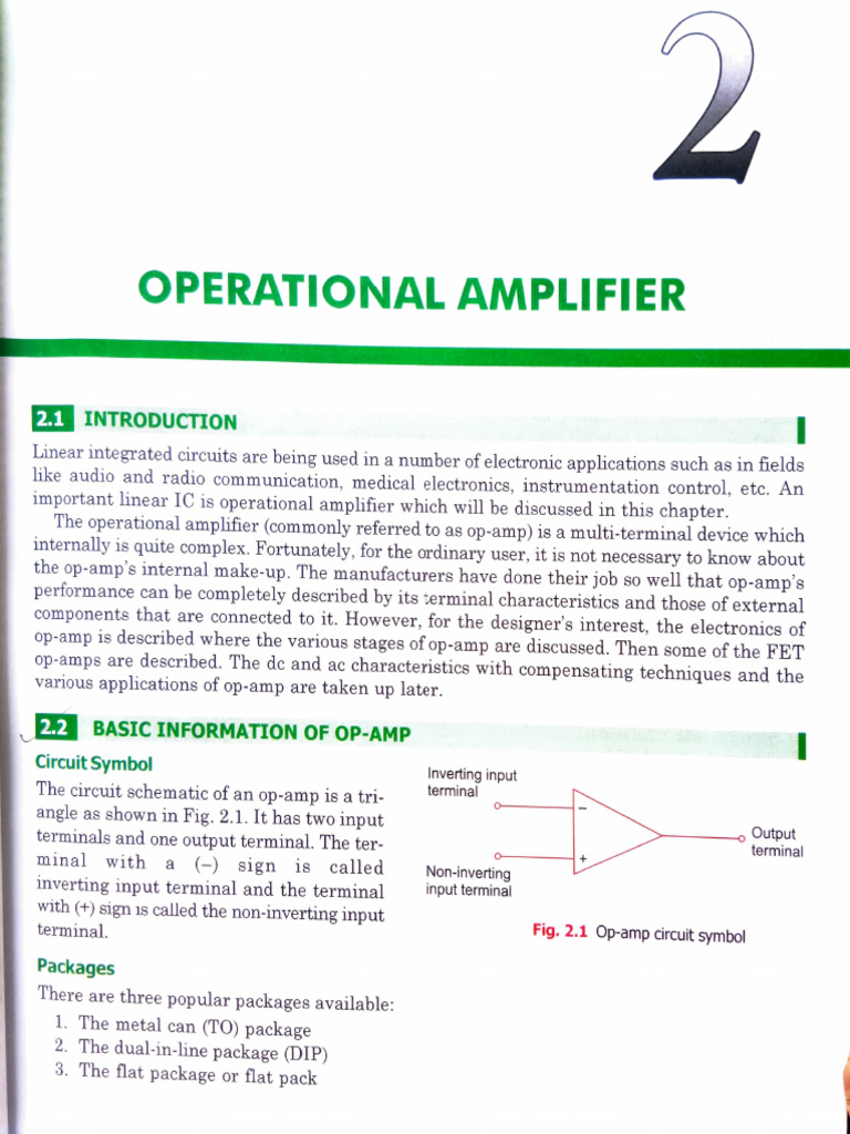 Op Amp Ch2 Choudhury | PDF | Operational Amplifier | Amplifier