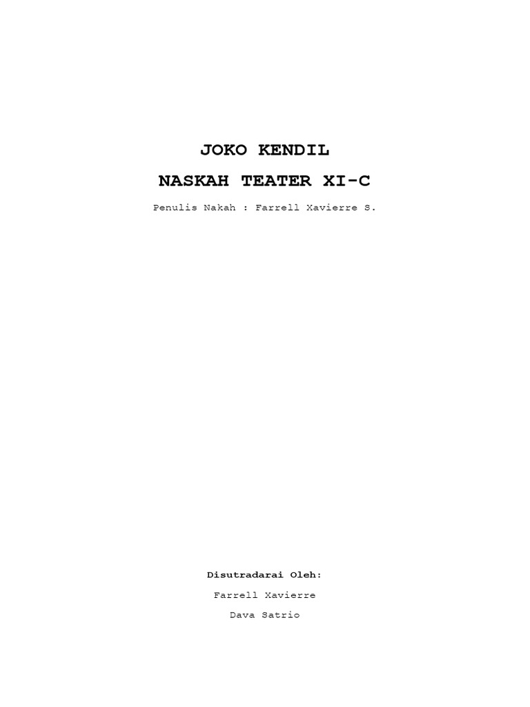 Drama Teater Joko Kendil: Konflik Kerajaan dan Intrik Selir | PDF | Seni | Agama & Spiritualitas