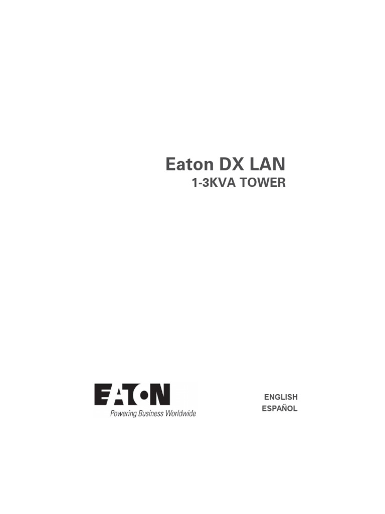 Manualdxlan Eaton 3kva | PDF | Ingenieria Eléctrica | Cargador de batería