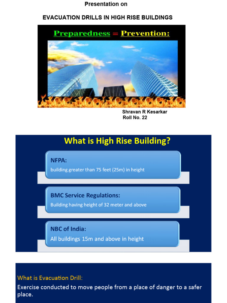 High Rise Building Evacuation Drills Guide | PDF | Fire Safety ...