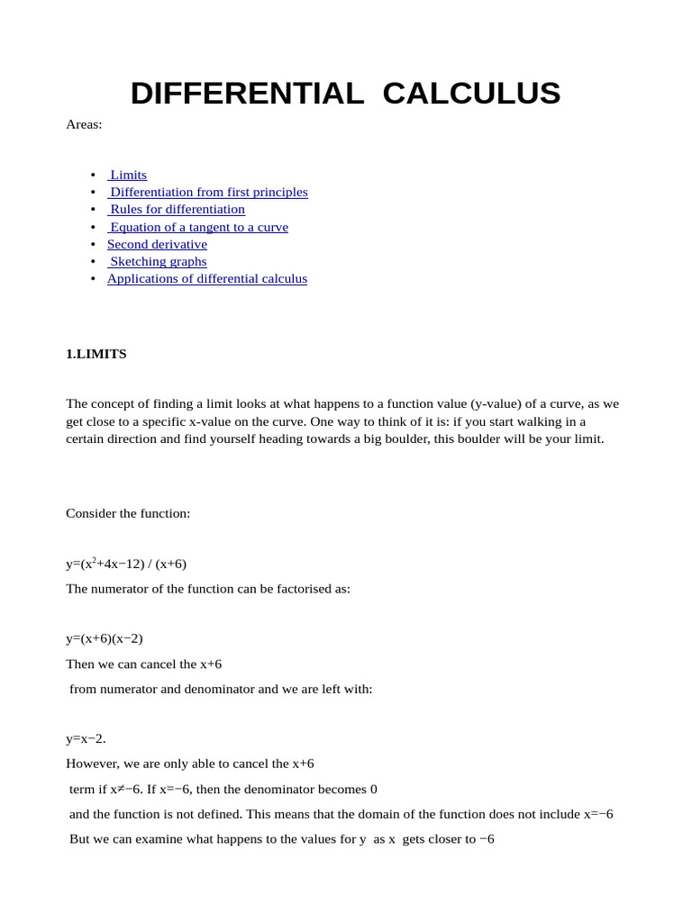 Differential Calculus | PDF | Slope | Derivative