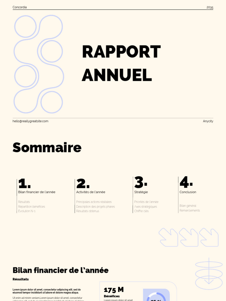 Rapport Annuel - Templates | PDF