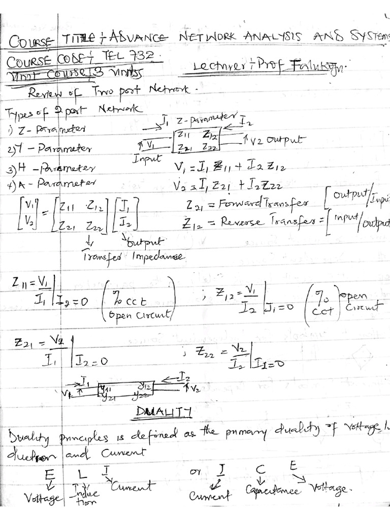 Network Analysis Note | PDF