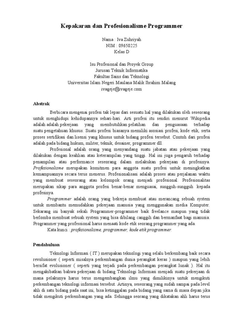 Makalah Programmer | PDF