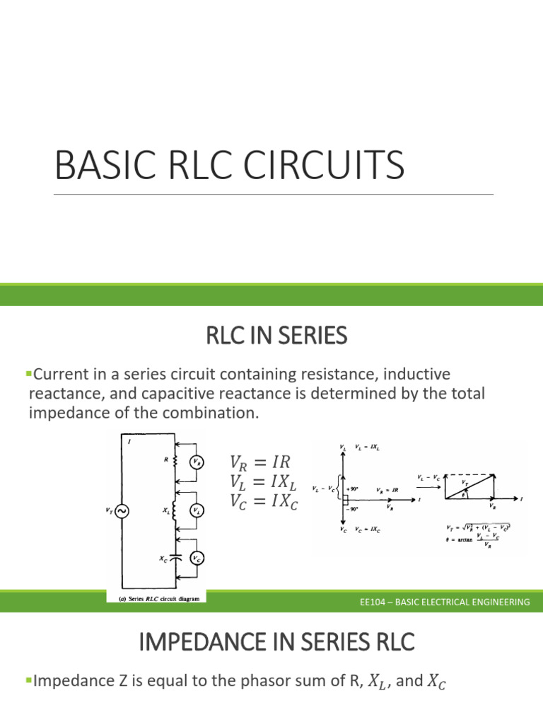 Basic RLC Circuits | PDF | Electrical Impedance | Electricity