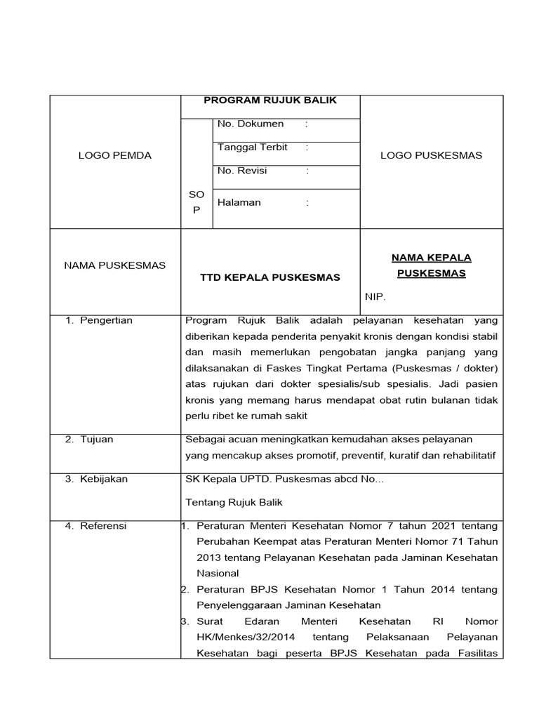 3721 Sop Rujuk Balik | PDF | Pengembangan Diri
