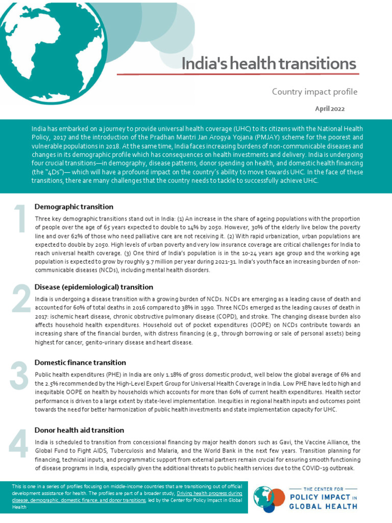 India Country Profile Final Version | PDF | Non Communicable Disease ...