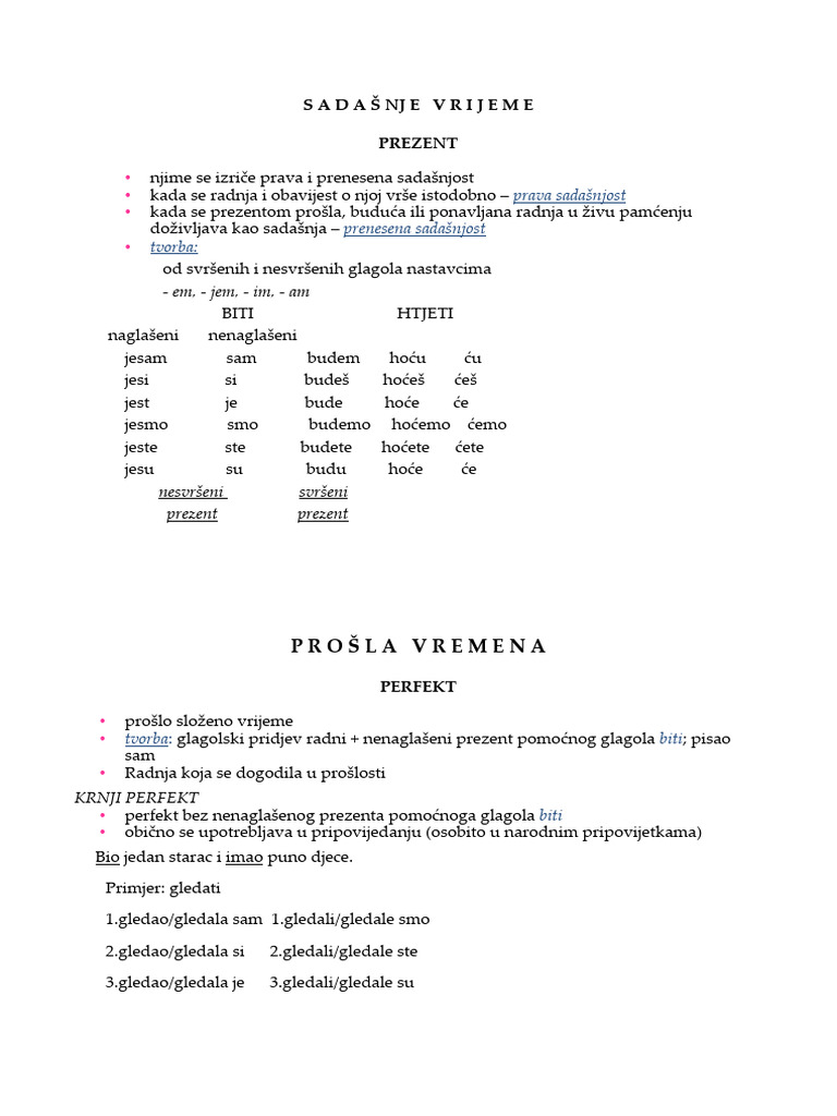 Glagolska Vremena 6.r | PDF
