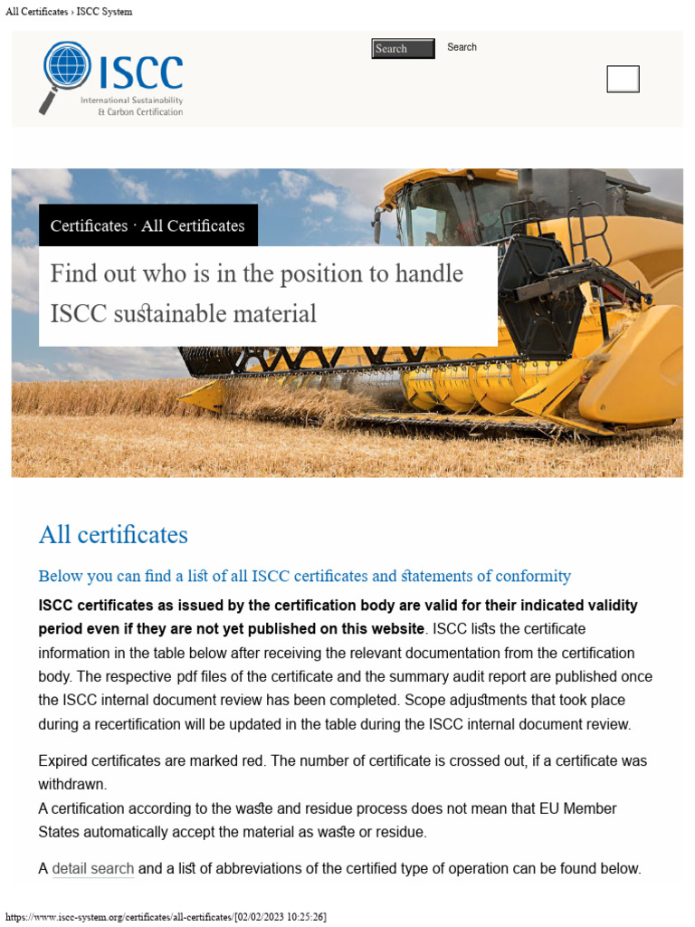 All Certificates ISCC System Page2 | PDF | Biofuel | Indonesia