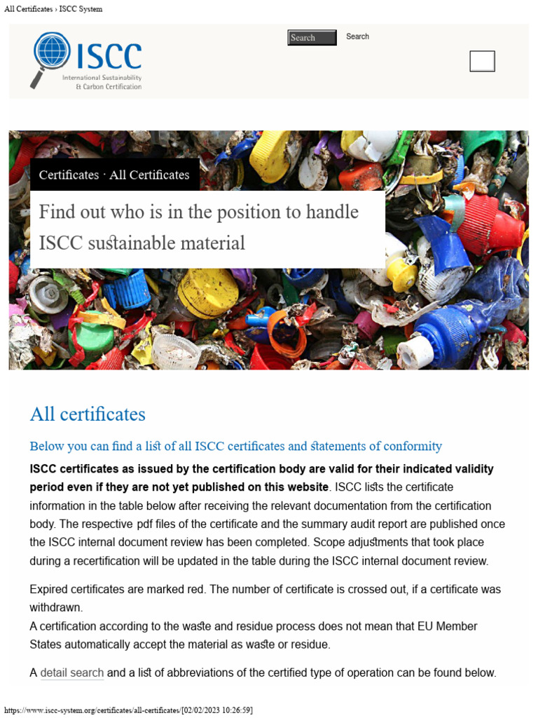 All Certificates ISCC System Page4 | PDF | Biofuel | Renewable Fuels