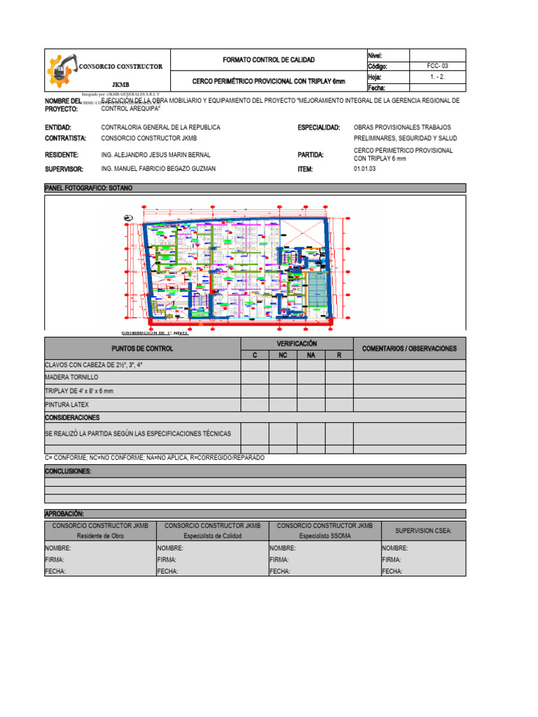 1.calidad Obrasprovisionales | PDF | Sector secundario de la economía