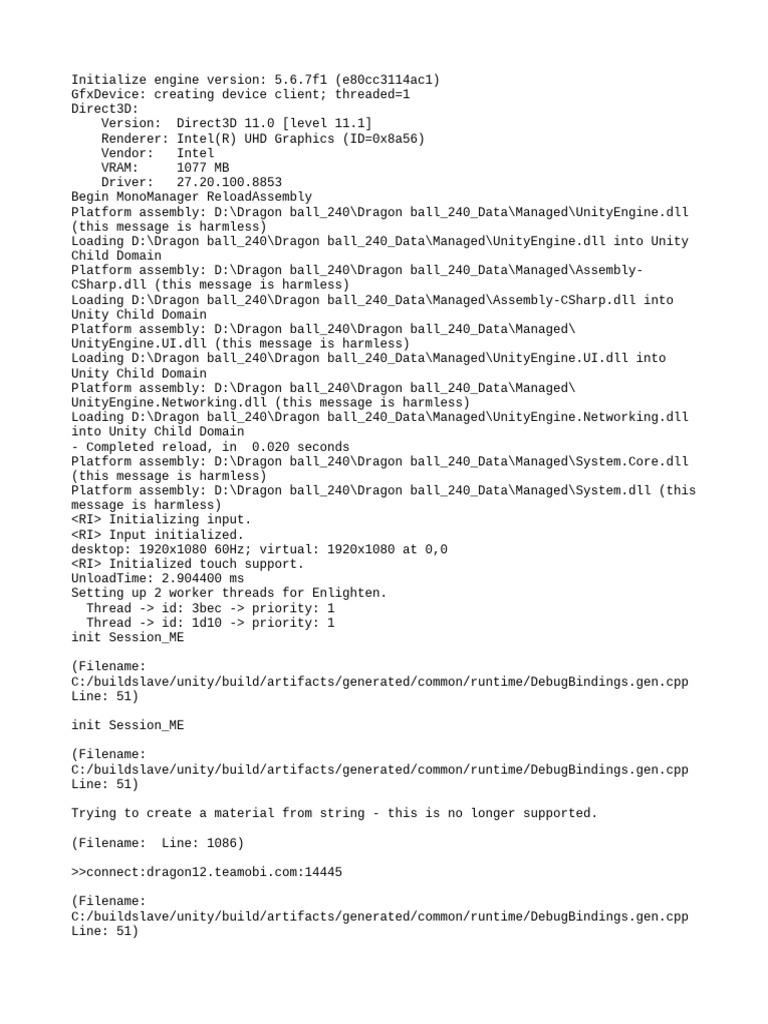 Output Log | PDF | Filename | Unity (Game Engine)