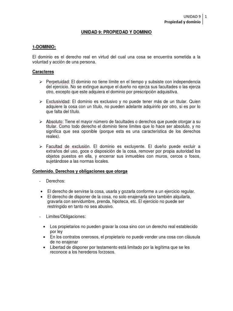 Resumen Uni9 - 2023-05-07 16-14-38 | PDF | Propiedad | Dominio eminente