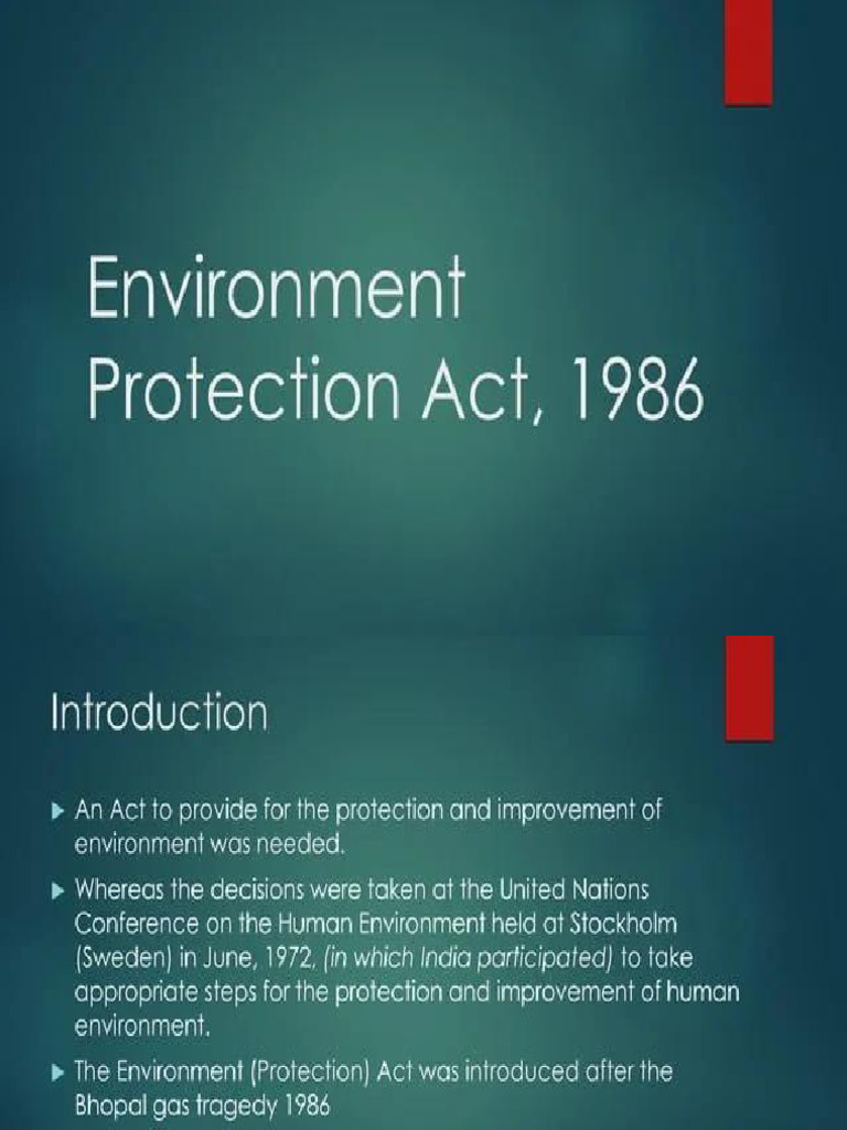 Environmental Protection Act | PDF