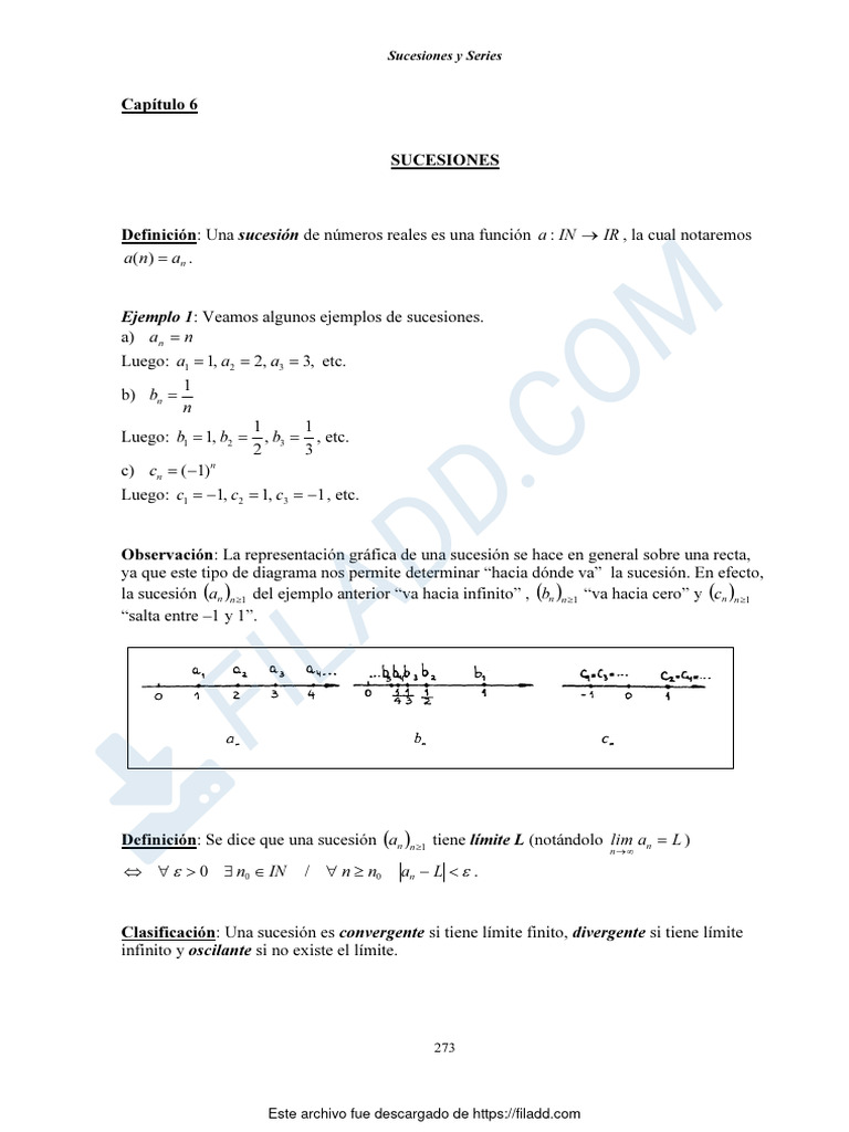 Cap6 - Sucesiones y Series 1 | PDF | Series (Matemáticas) | Límite (Matemáticas)