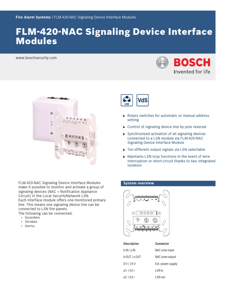 FLM-420-NAC Fire Alarm Interface | PDF | Power Supply | Electrical ...