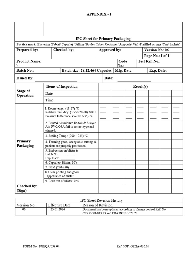 Sergel Cap 20 MG Primary - APPENDIX 1 | PDF