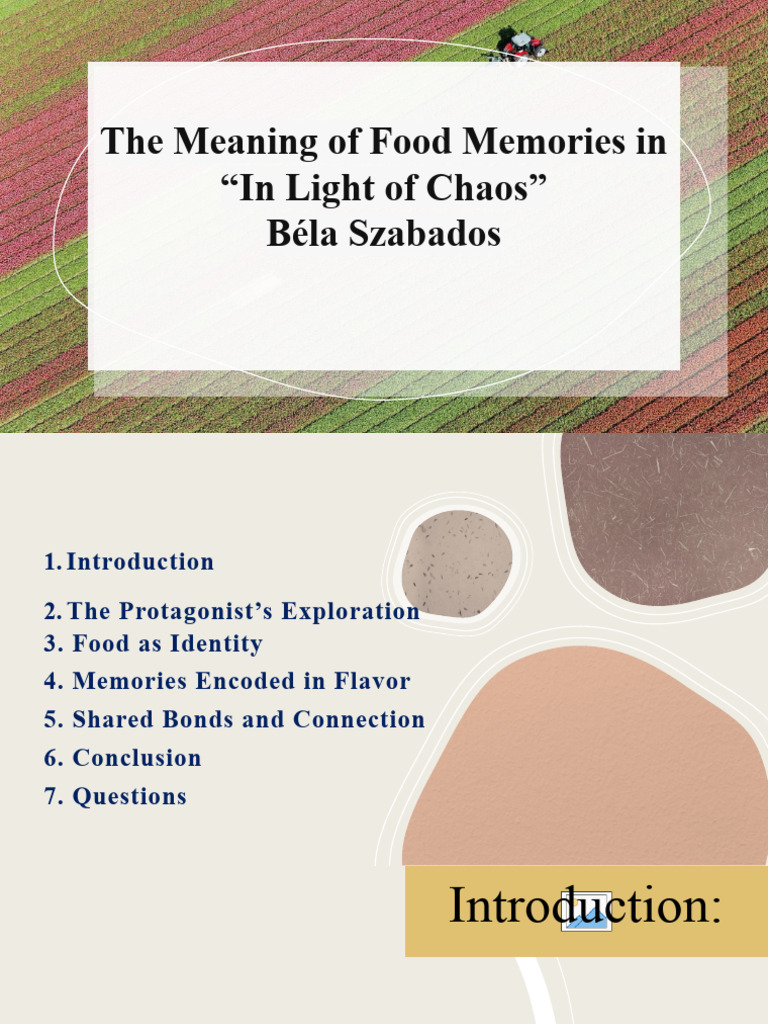 The Meaning of Food Memories in (Autosaved) | PDF
