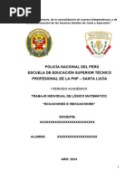 Informe de Inecuaciones | PDF | Desigualdad (Matemáticas) | Variable (Matemáticas)
