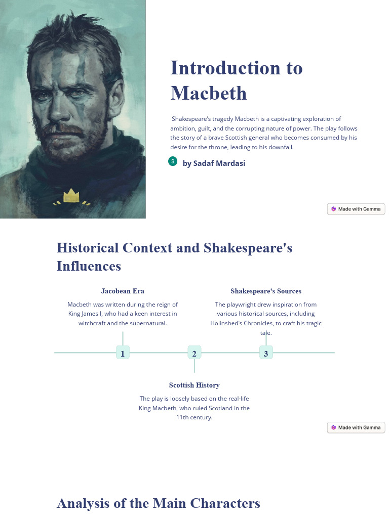 Introduction To Macbeth | PDF | Macbeth