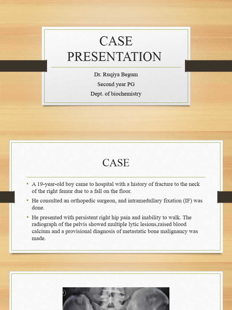 Bone Case Ppt | PDF | Diseases And Disorders | Neoplasms