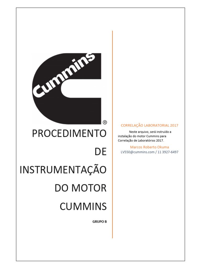 Motor Diesel Instrucao Montagem Motor Cummins | PDF | Motores | Turbocompressor