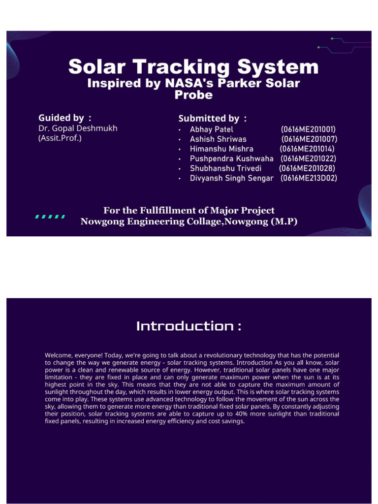 Solar Tracking Sysytem Final | PDF