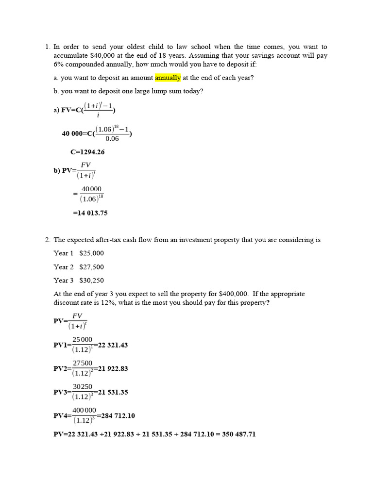 Financial Management | PDF | Present Value | Interest