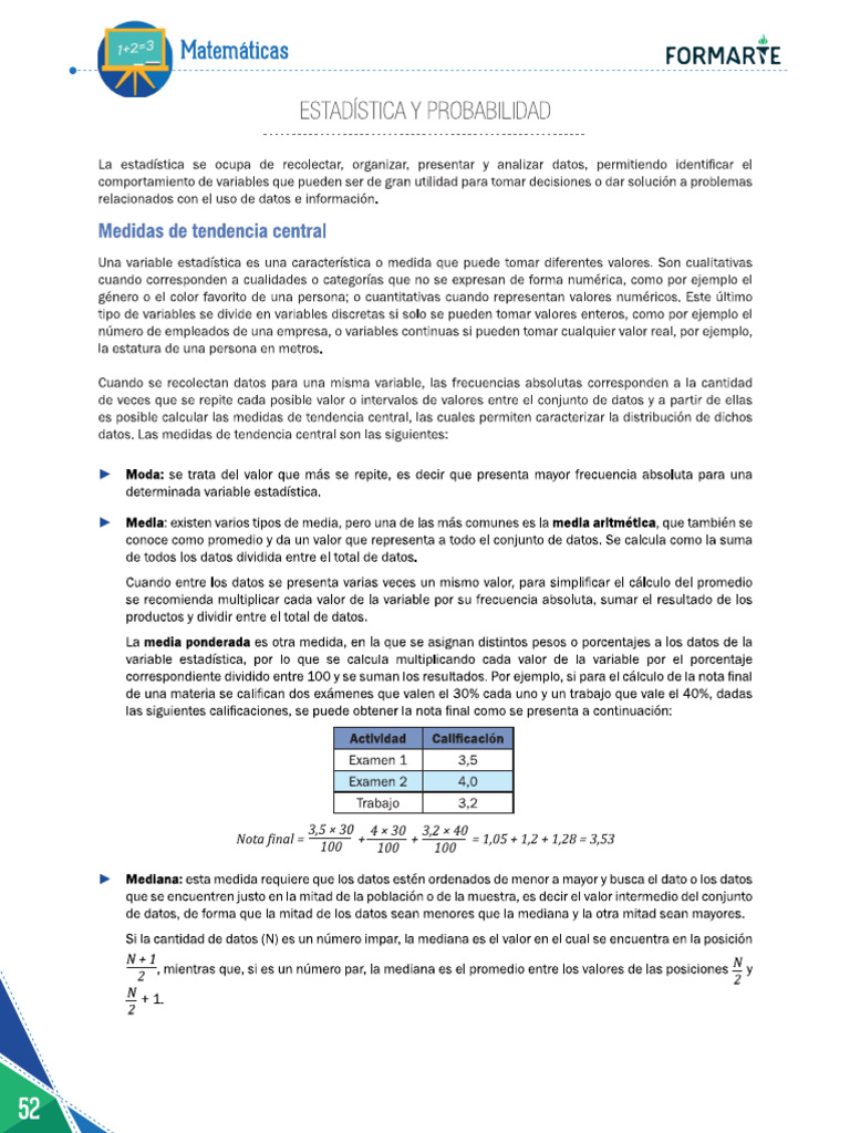 Modulo Teorico Estadistica y Probabilidad | PDF