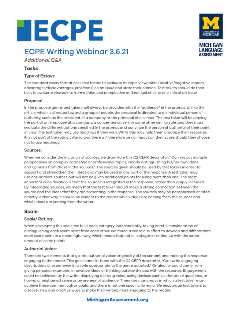Writing Webinar Qa | PDF | Human Communication | Cognition