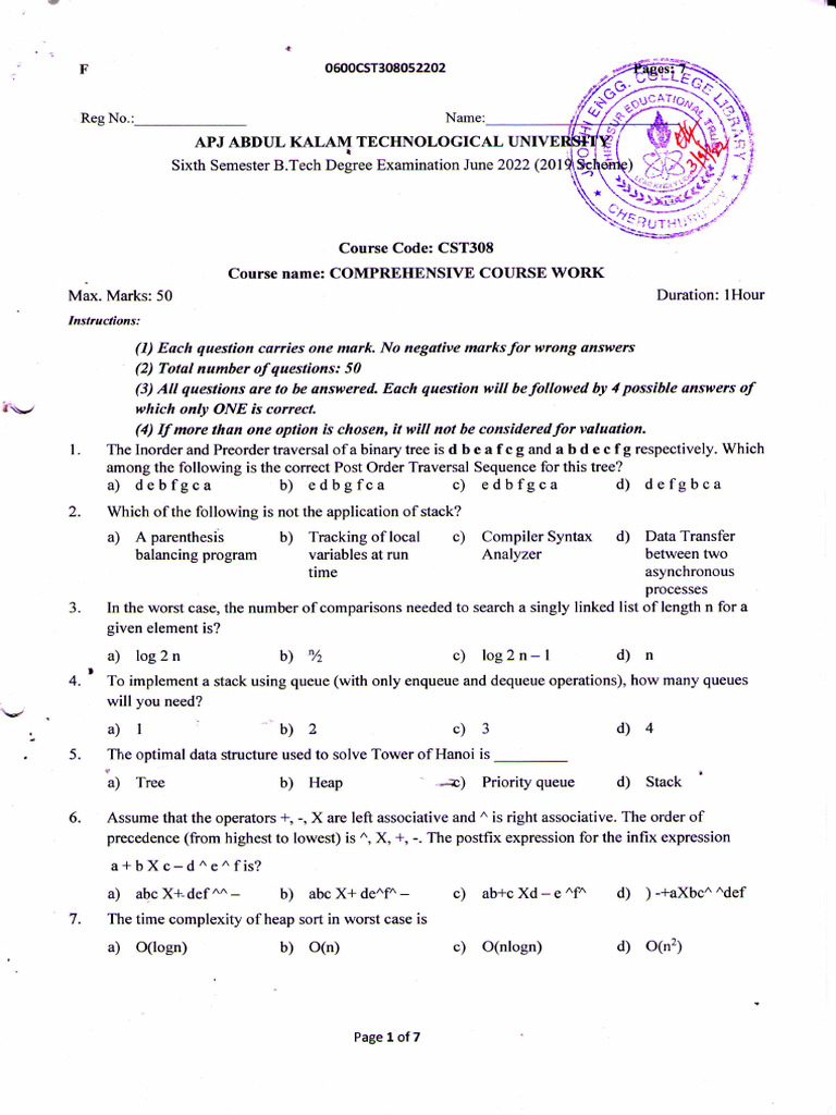 Cst308 Comprehensive June 2022 | PDF | Data | Data Management