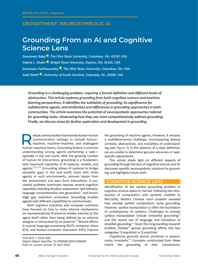 Grounding AI Cognitive Science | PDF | Artificial Intelligence | Intelligence (AI) & Semantics