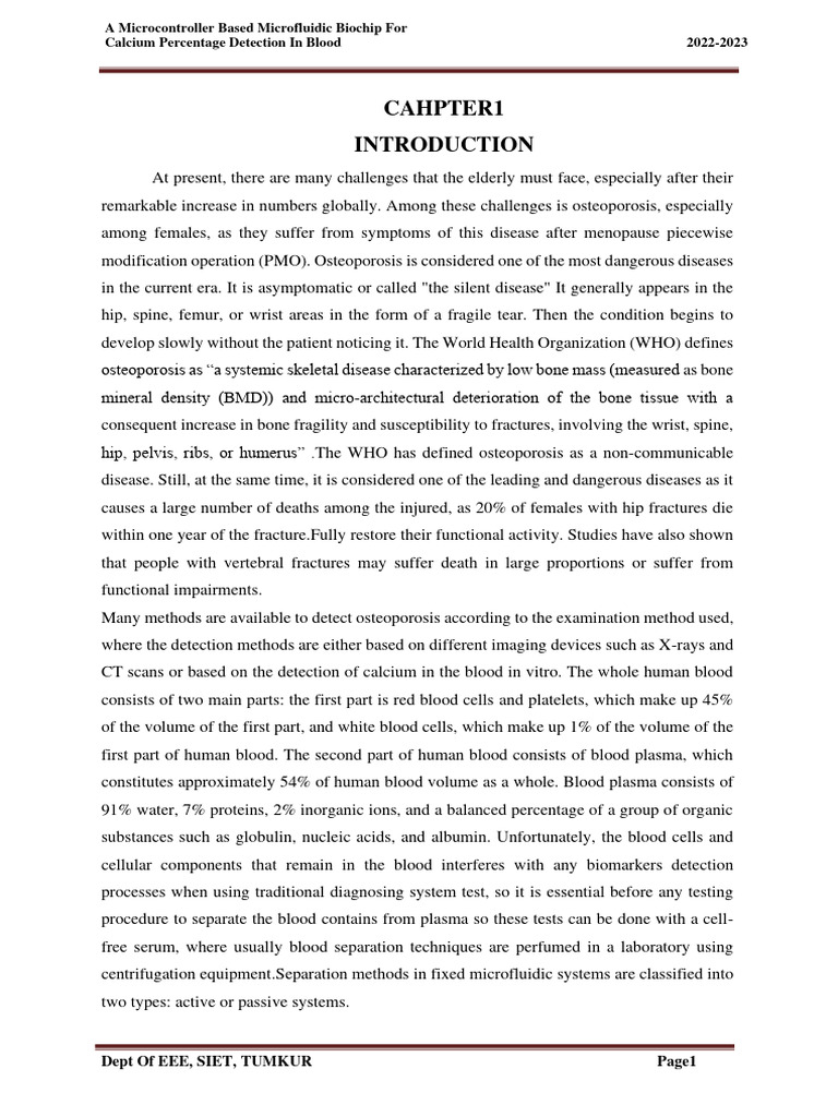 micro report | PDF | Microfluidics | Osteoporosis